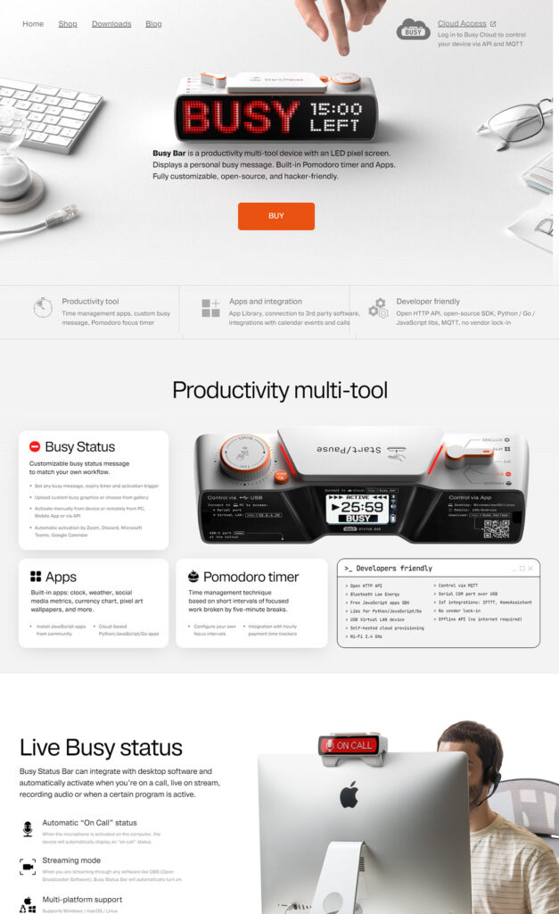 Busy Status Bar | Web Design Clip [L] LP・ランディングページのクリップ集