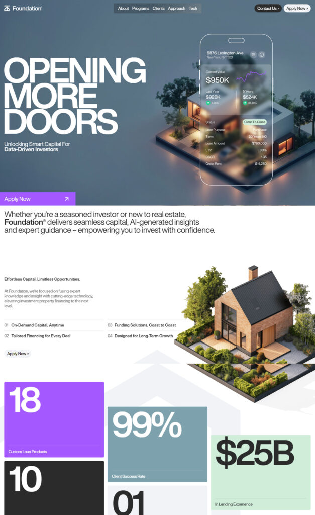 Foundation | Real Estate Investment | Web Design Clip [L] LP・ランディングページの ...